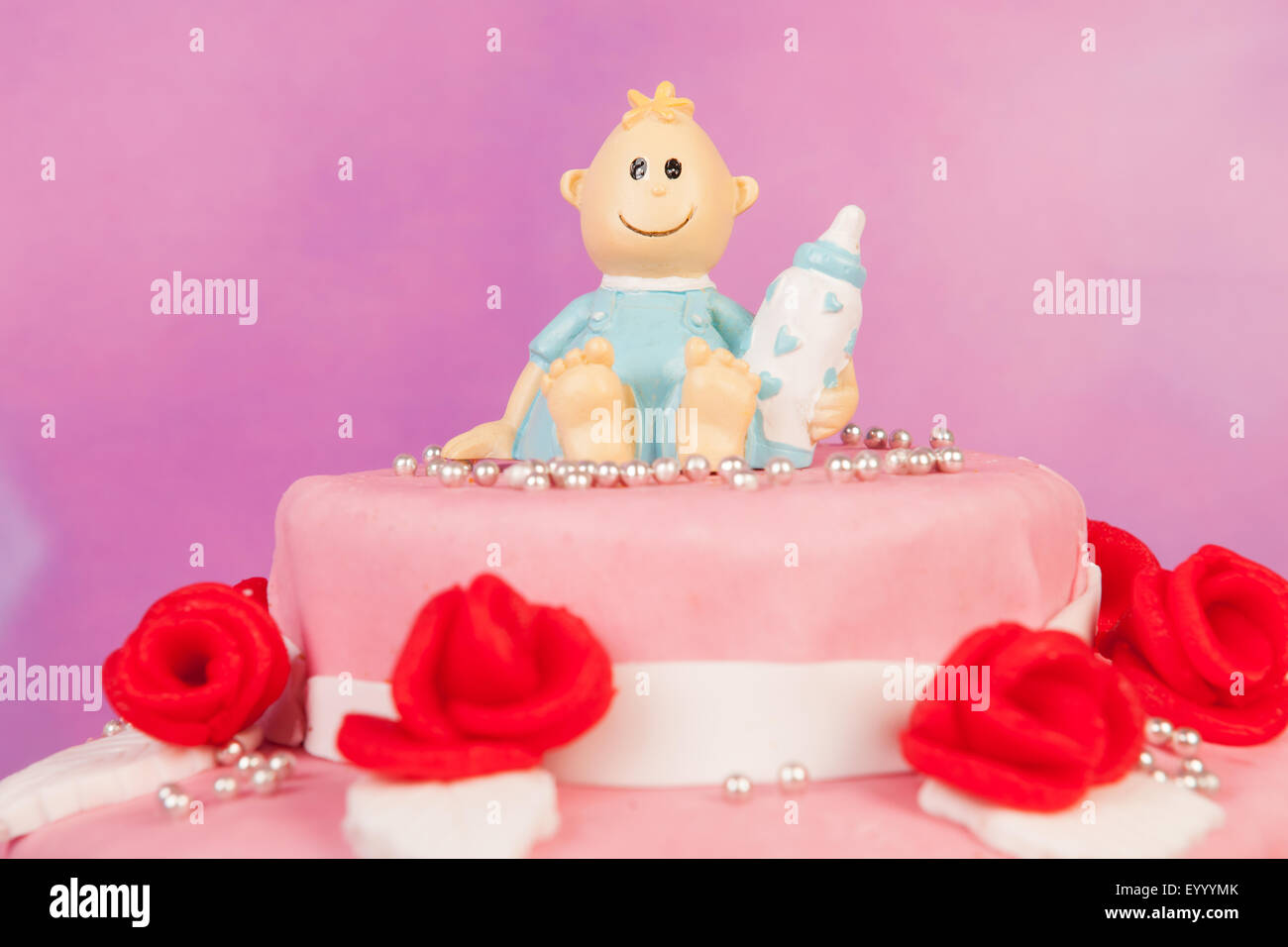 Baby born card in pink and blue Stock Photo - Alamy