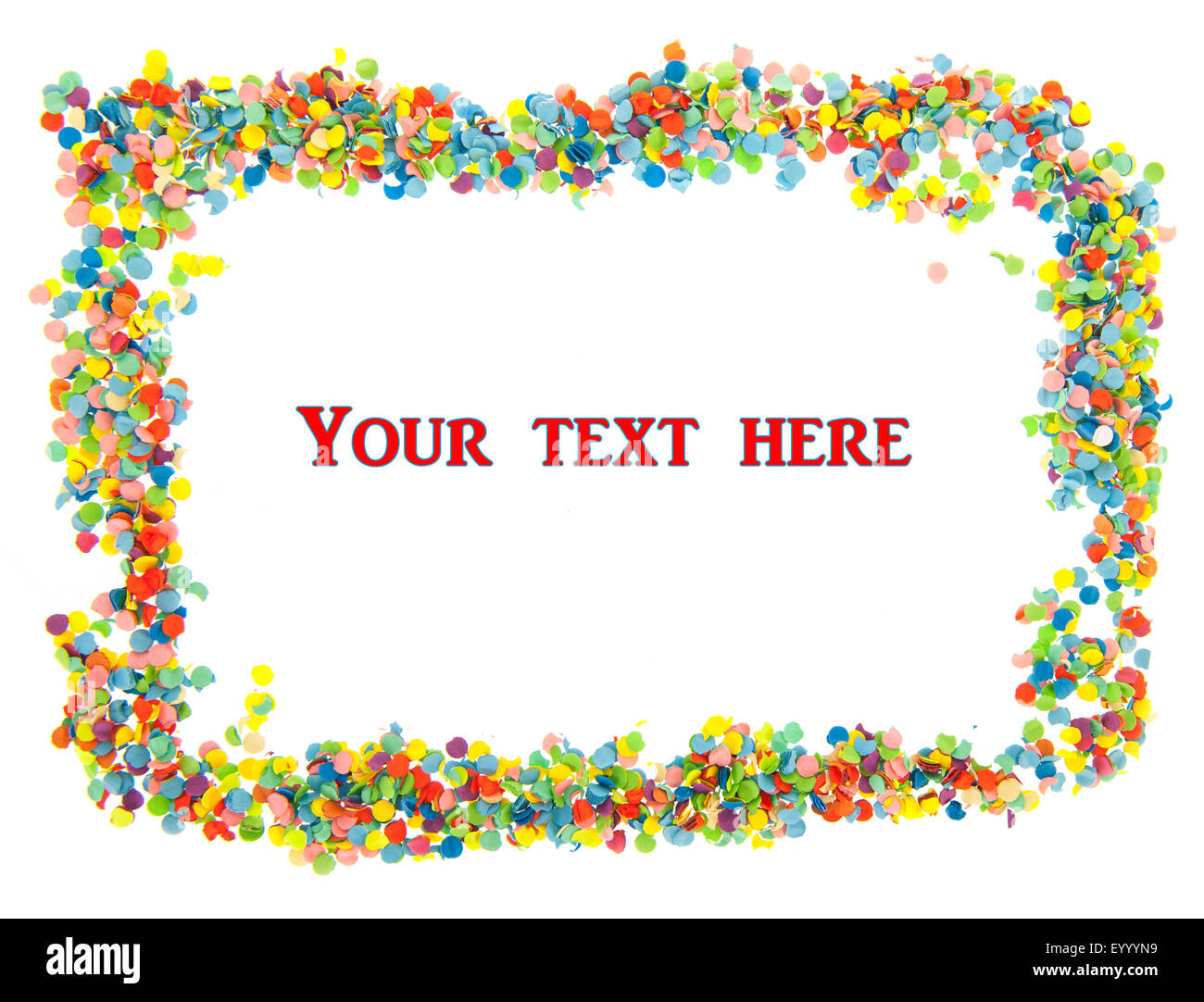 Frame made of colorful confetti Stock Photo - Alamy