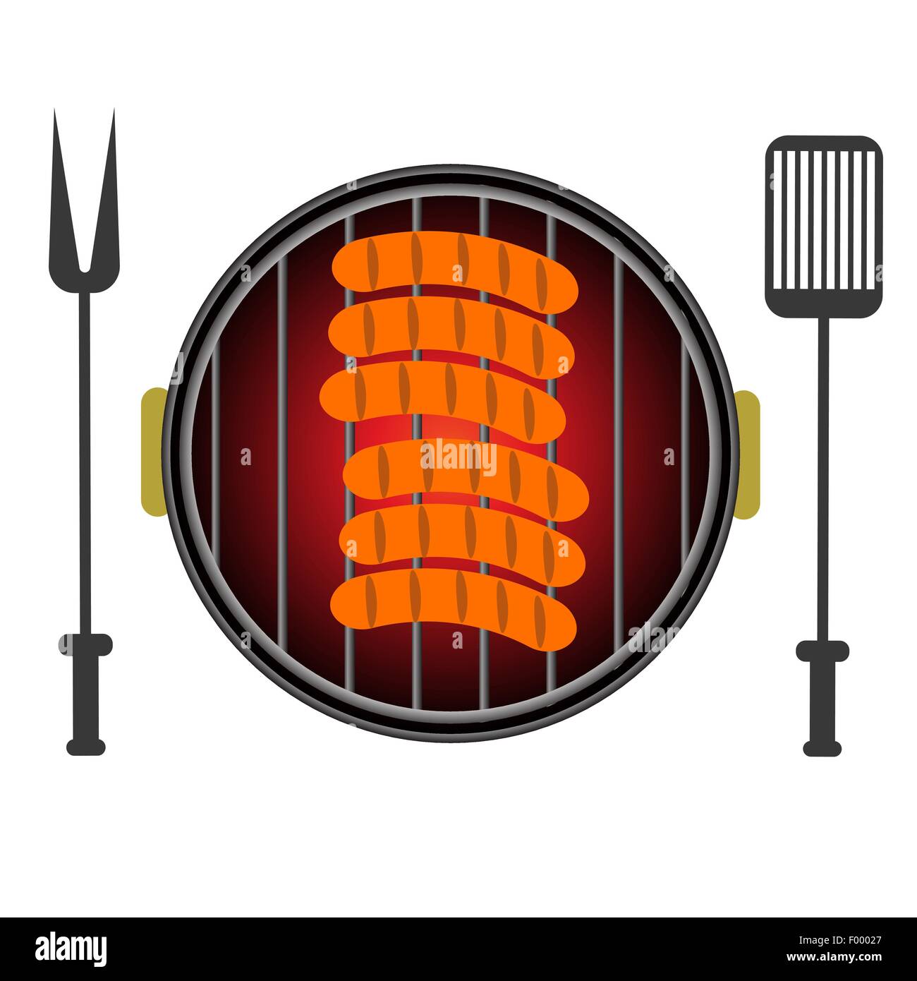 Grill Icon Isolated on White Background Stock Vector Image & Art - Alamy