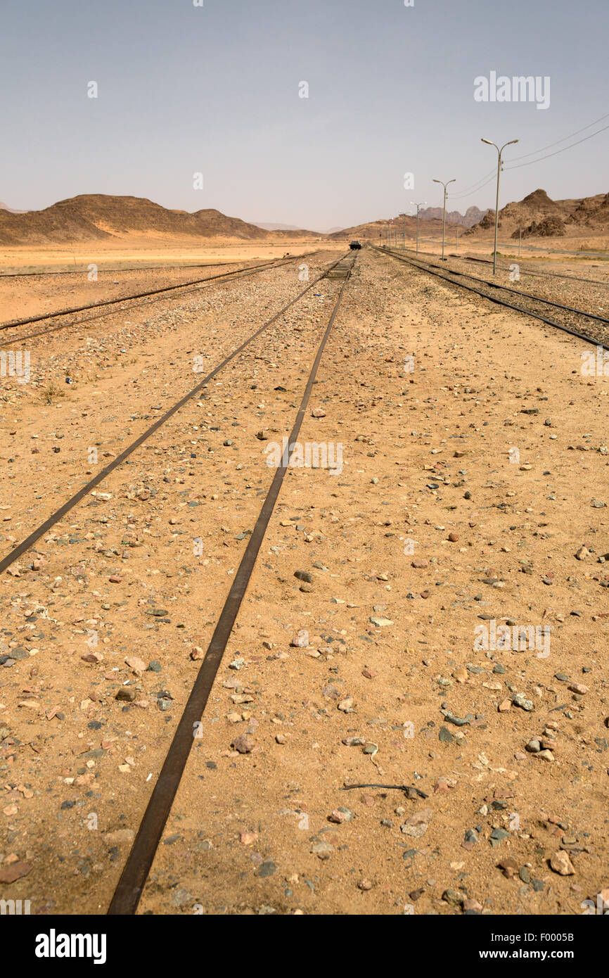 Desert Railway line Jordan Stock Photo - Alamy
