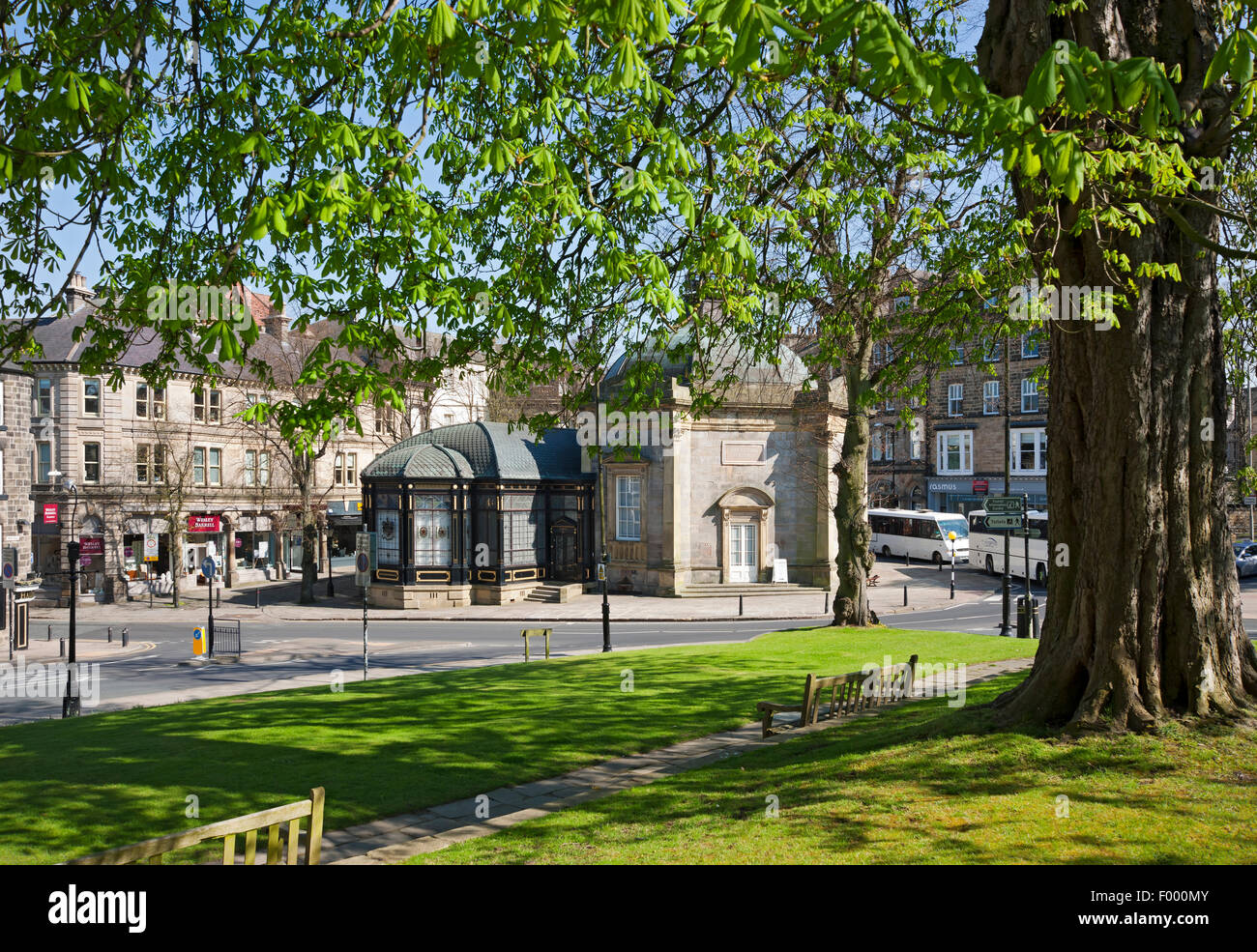 The Royal Pump Room Museum exterior in spring Harrogate town centre ...