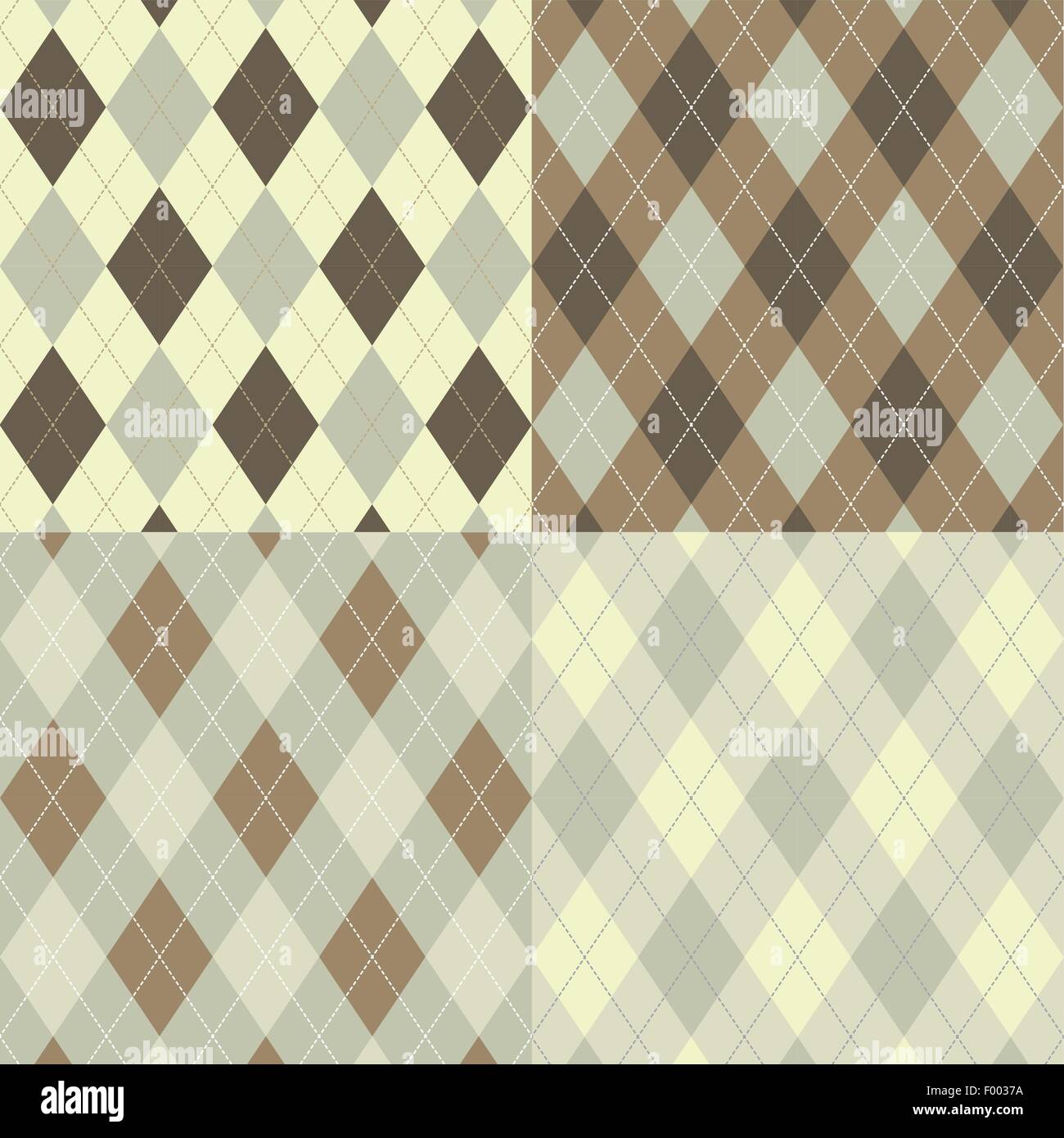Seamless argyle pattern. Diamond shapes background. Vector set Stock ...
