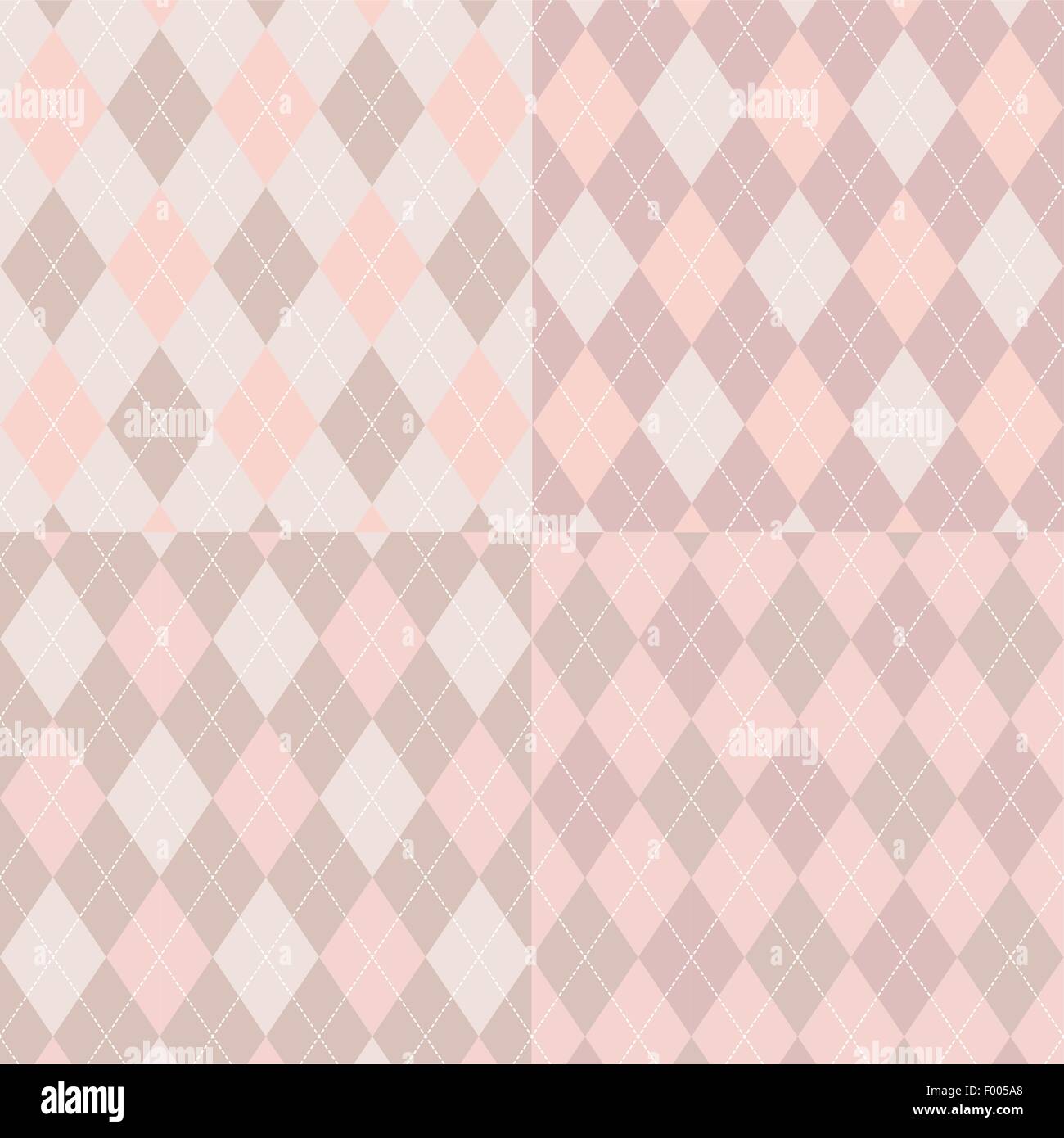 Seamless argyle pattern. Diamond shapes background. Vector set Stock ...