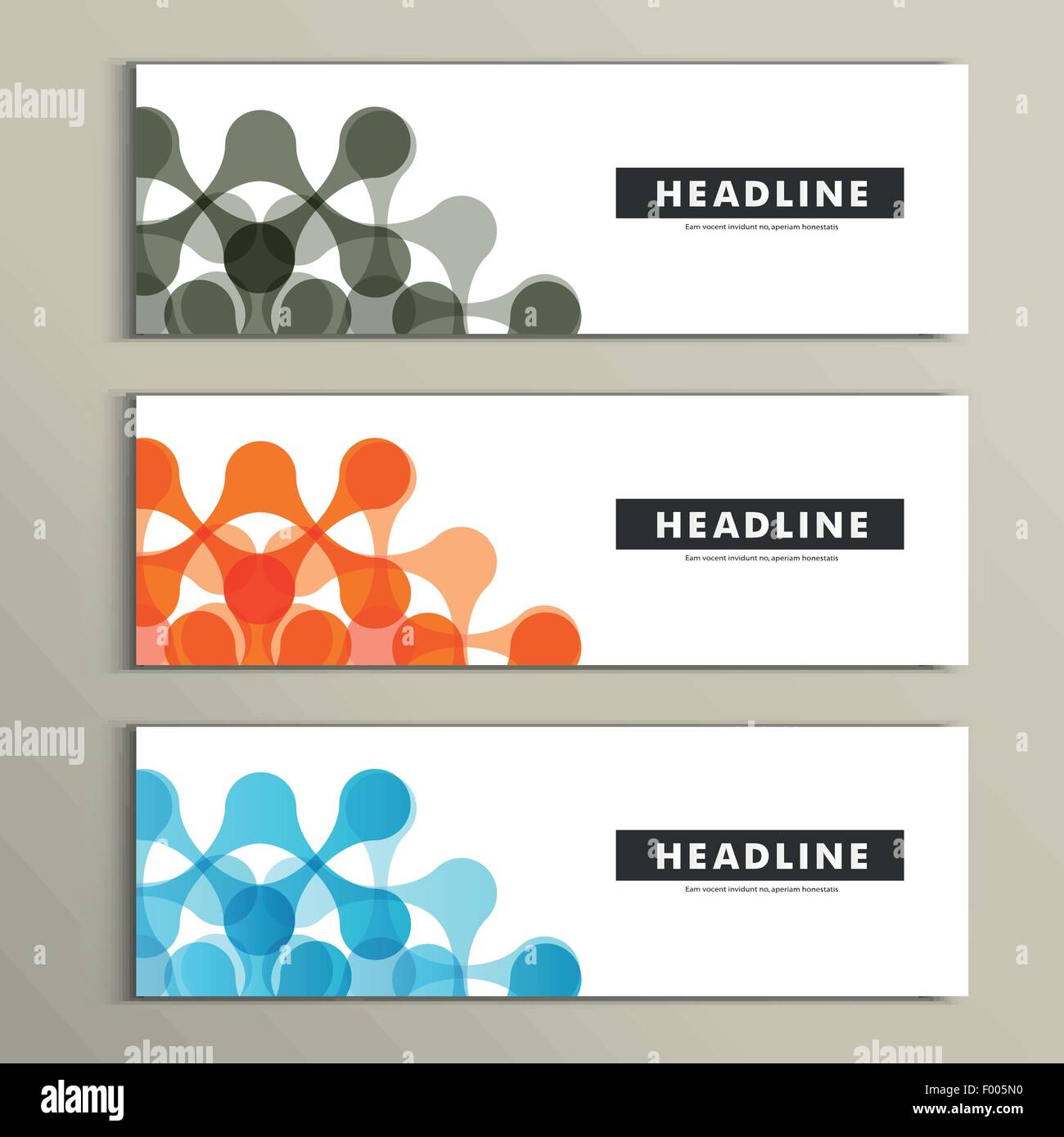 Three vector pattern abstract in banner design Stock Vector Image & Art ...