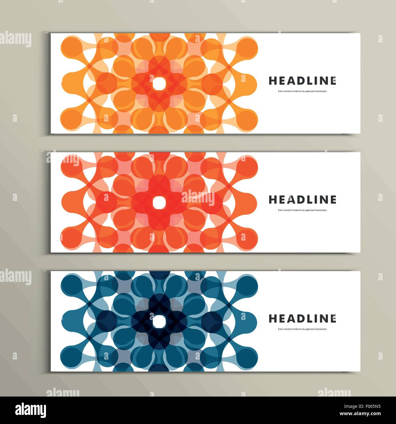 Three vector pattern abstract in banner design Stock Vector Image & Art ...