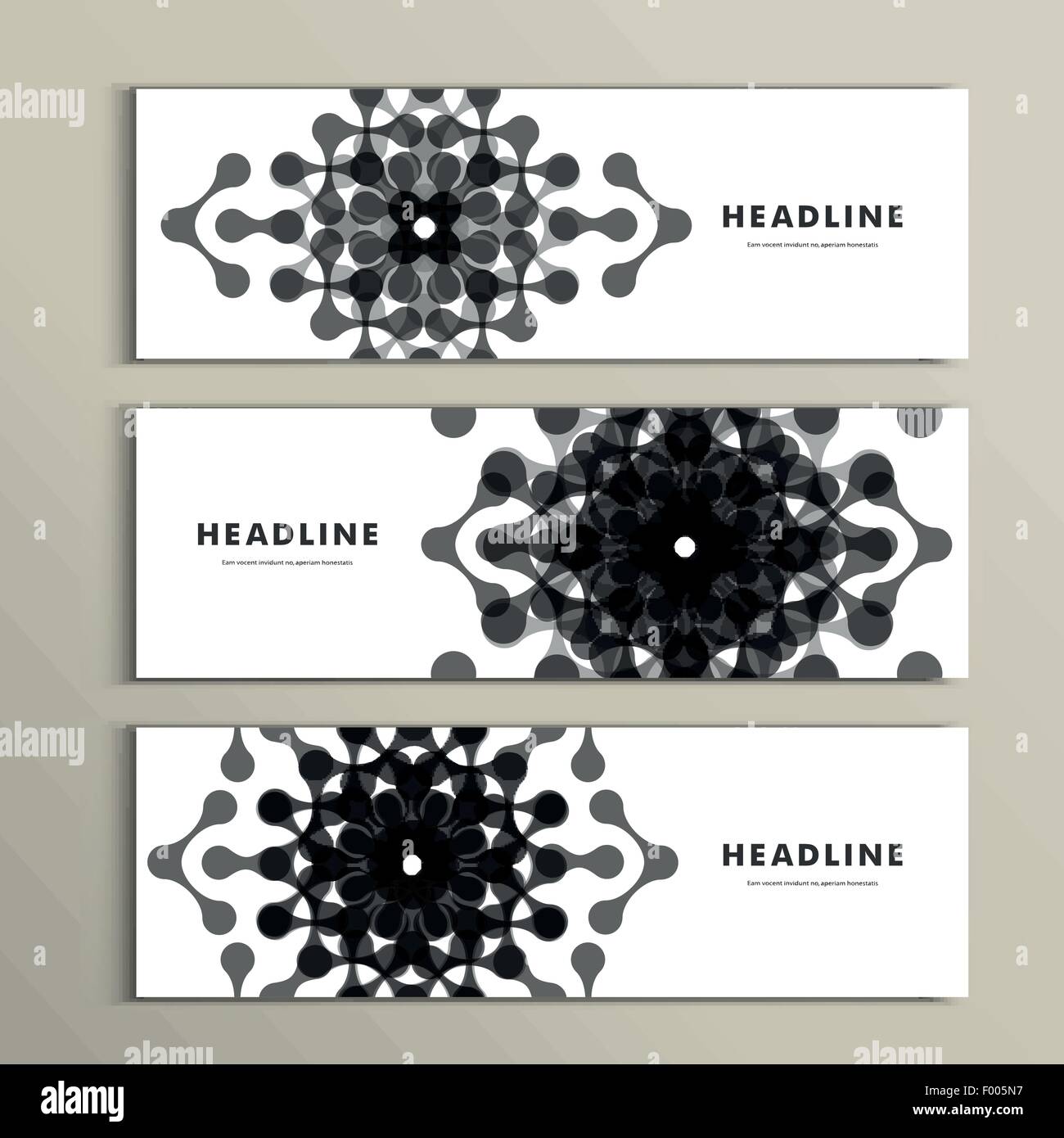 Three vector pattern abstract in banner design Stock Vector Image & Art ...