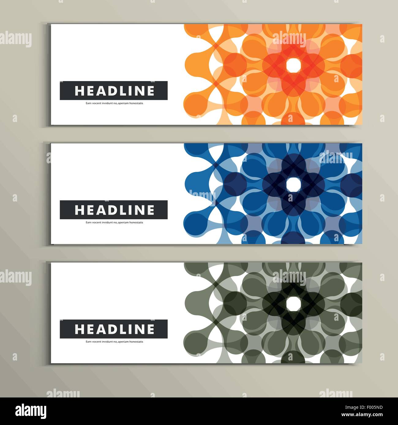 Three vector pattern abstract in banner design Stock Vector Image & Art ...