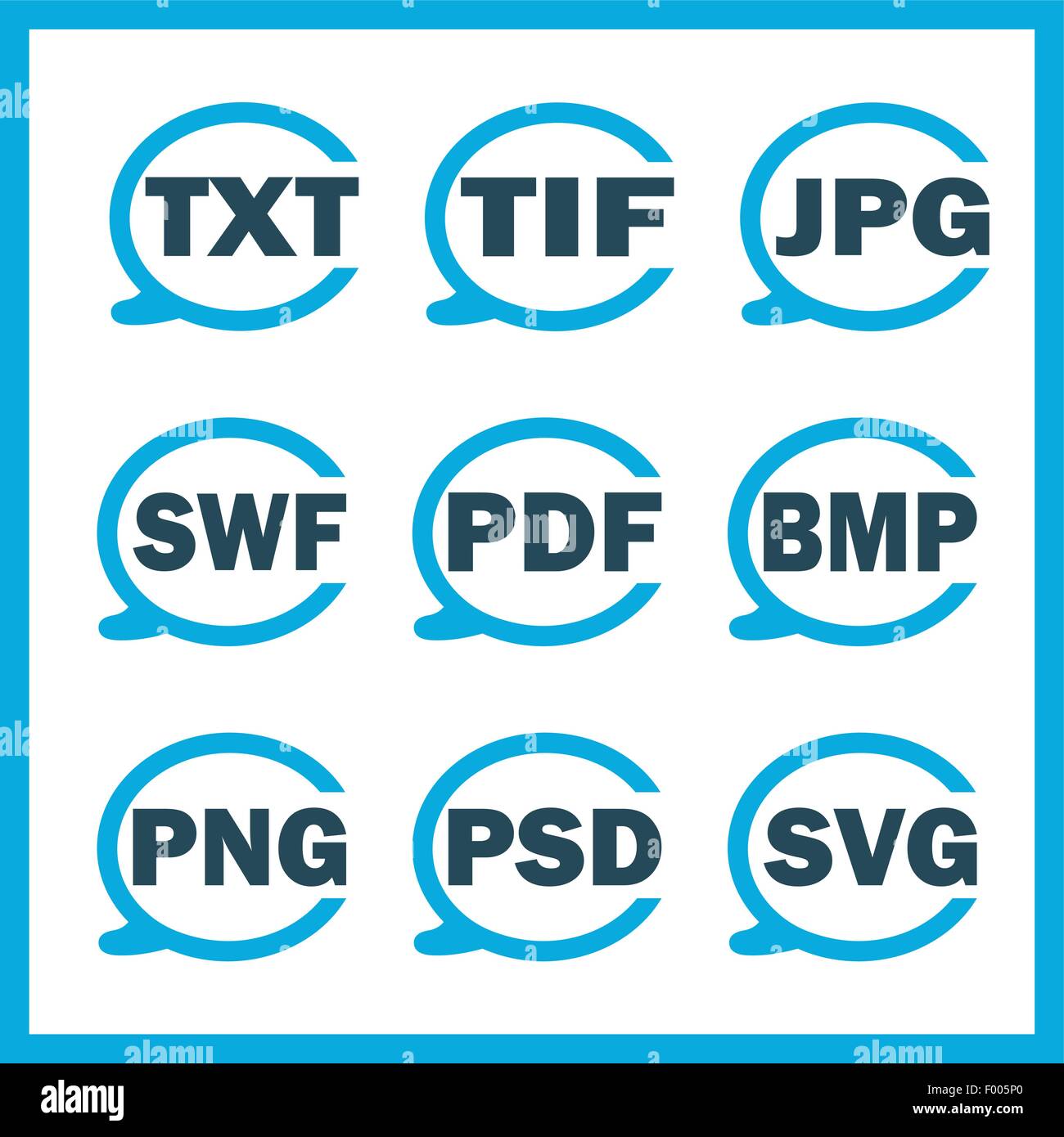 Set of icons indicating the digital formats Stock Vector Image & Art ...