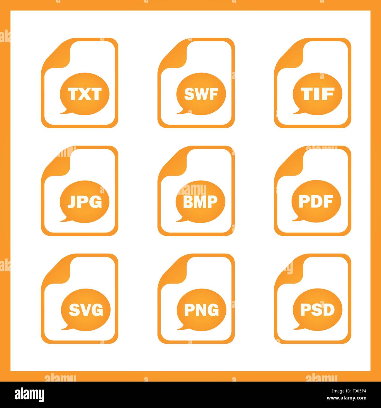 Set of icons indicating the digital formats Stock Vector Image & Art ...