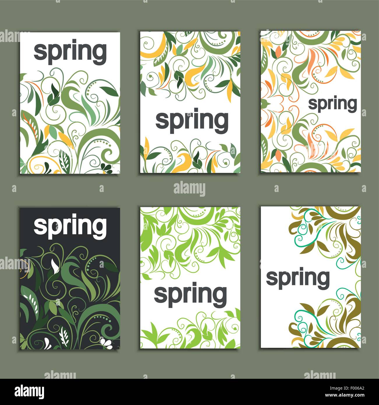 Set of beautiful spring prints for design Stock Vector Image & Art - Alamy