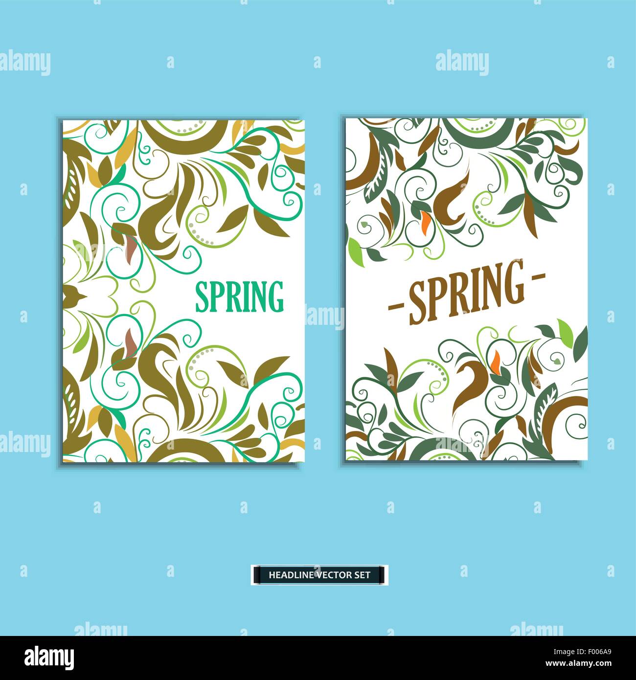 Set of beautiful spring prints for design Stock Vector Image & Art - Alamy