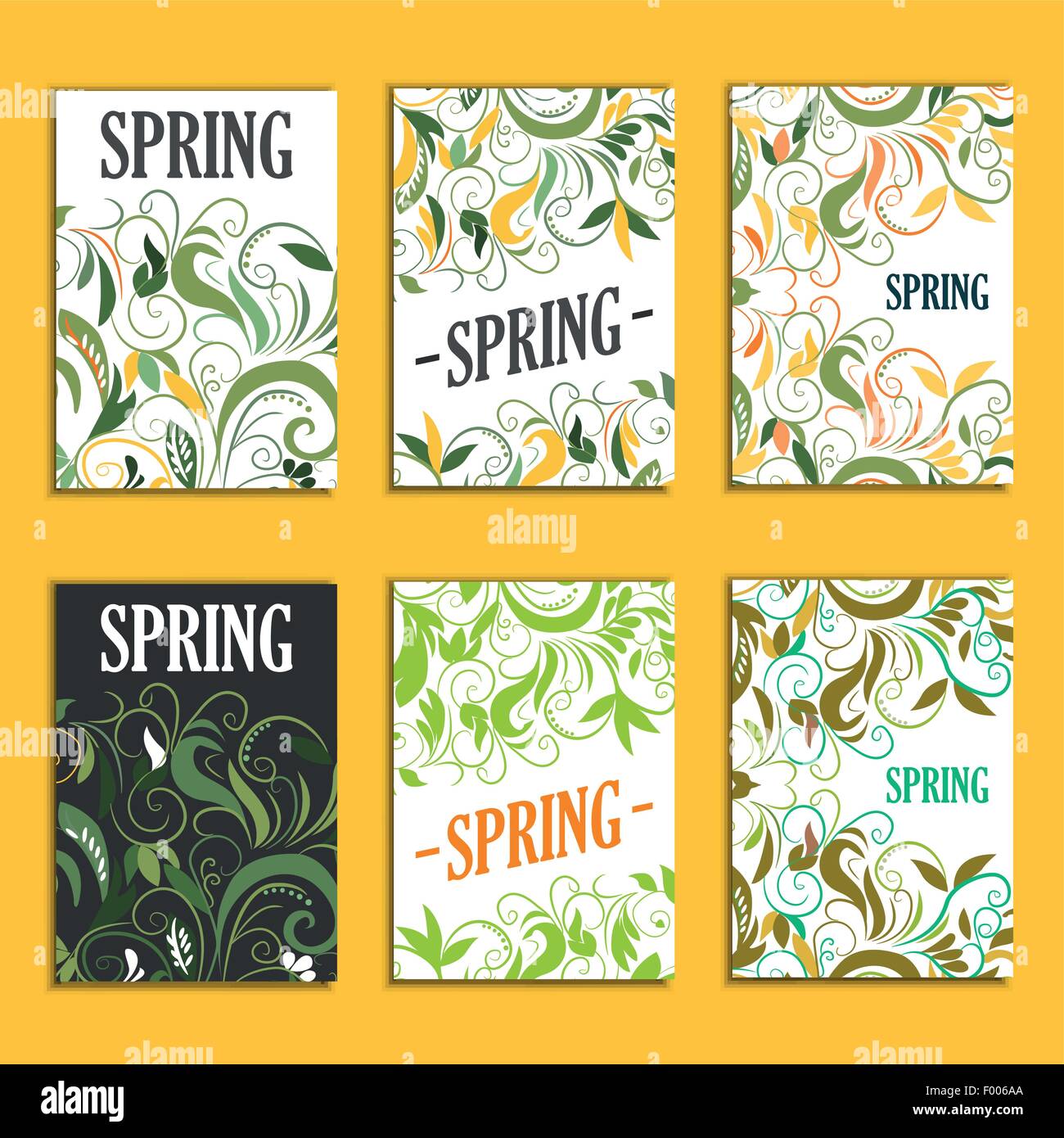 Set of beautiful spring prints for design Stock Vector Image & Art - Alamy