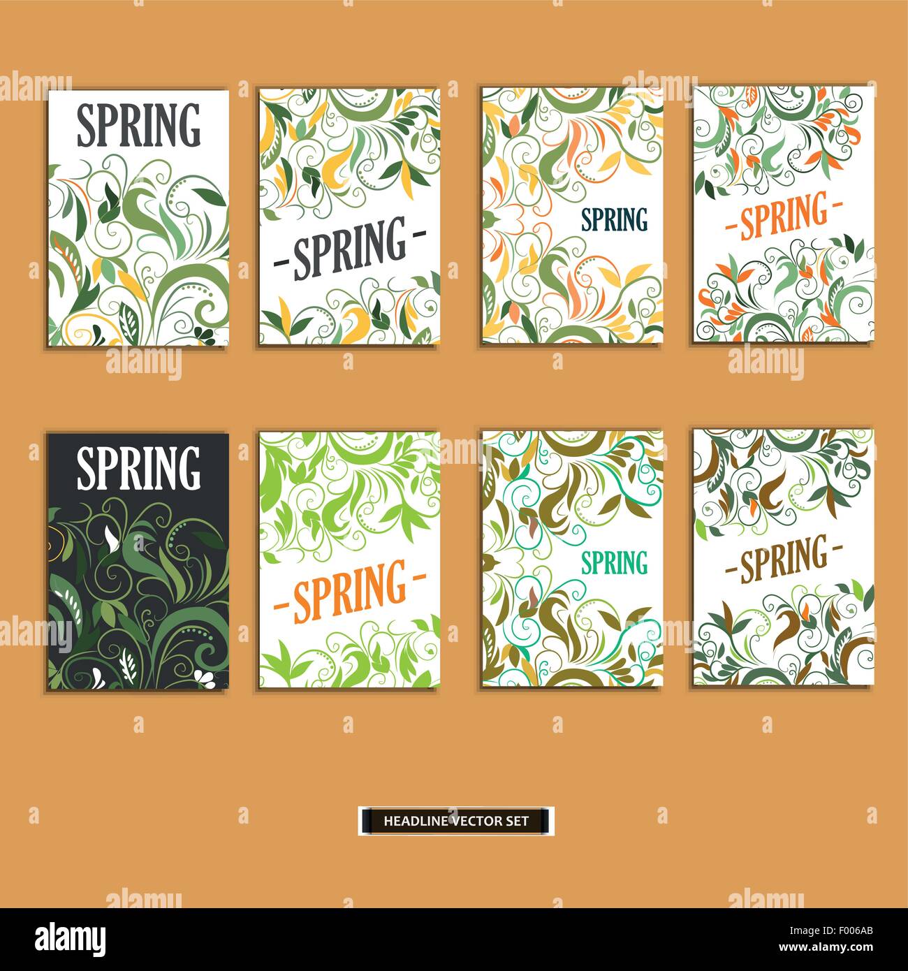 Set of beautiful spring prints for design Stock Vector Image & Art - Alamy