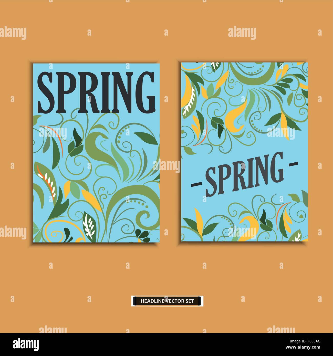 Set of beautiful spring prints for design Stock Vector Image & Art - Alamy