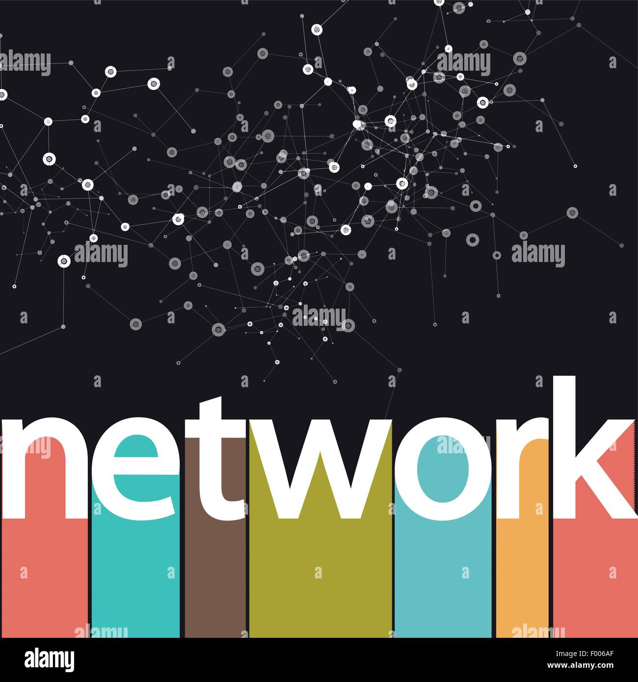 Vector abstract network on dark cool design Stock Vector Image & Art ...
