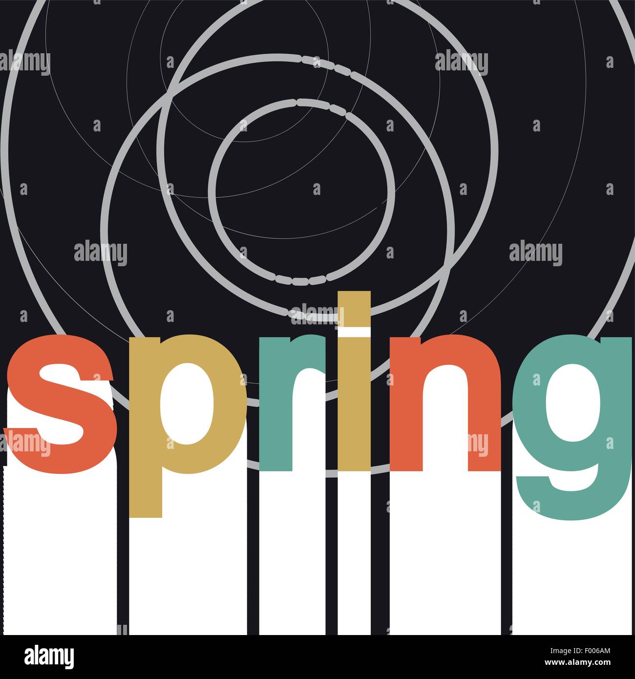 Vector card with print and sign spring Stock Vector Image & Art - Alamy