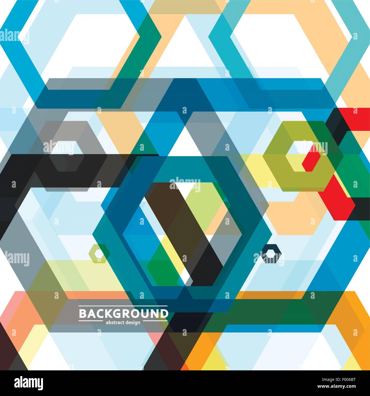 Vector background of large colored hexagons eps Stock Vector Image ...