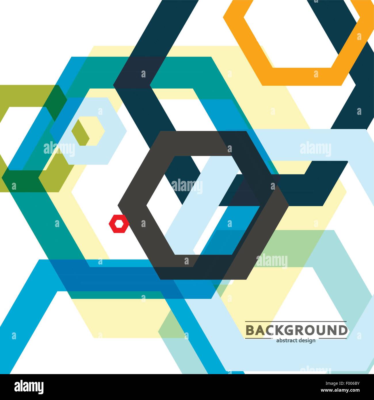 Vector background of large colored hexagons eps Stock Vector Image ...