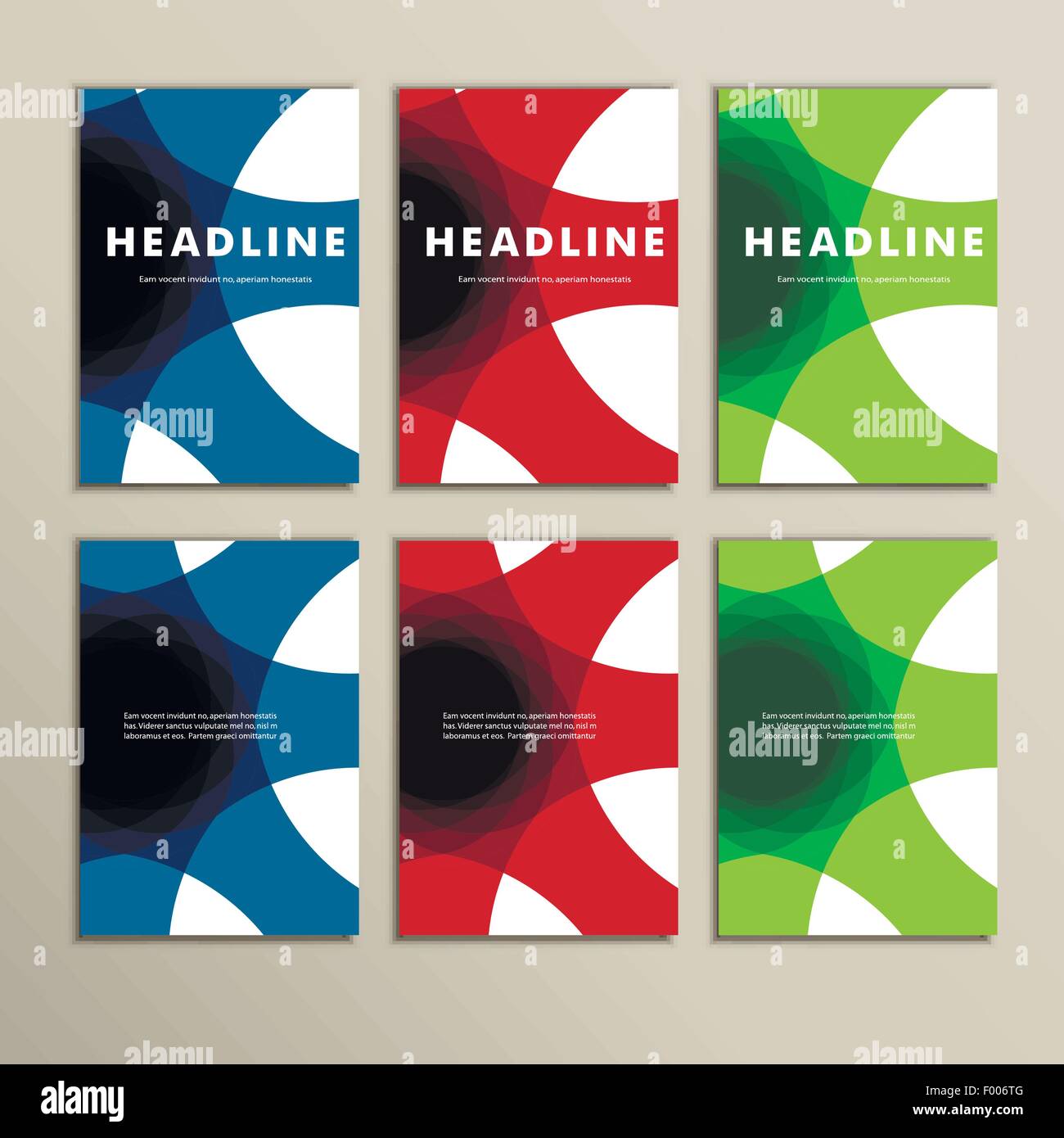 Set of six covers with abstract patterns Stock Vector Image & Art - Alamy