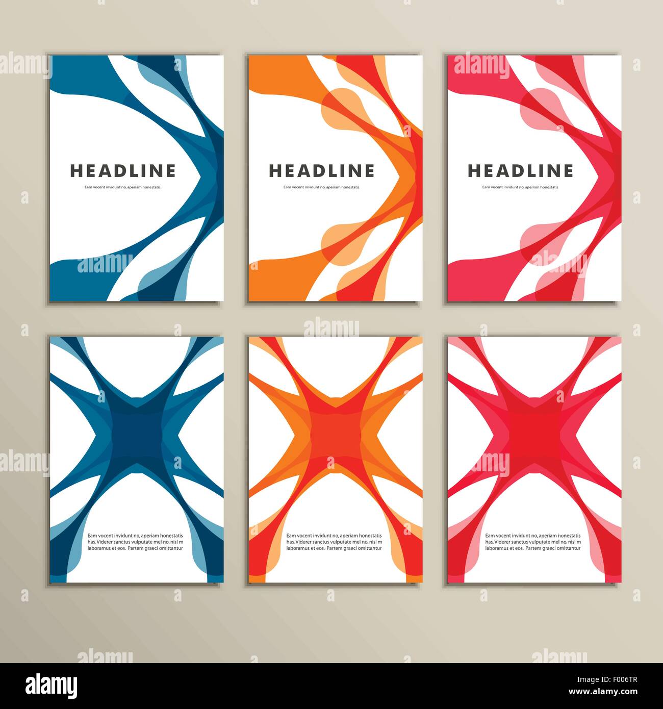 Set of six covers with abstract patterns Stock Vector Image & Art - Alamy