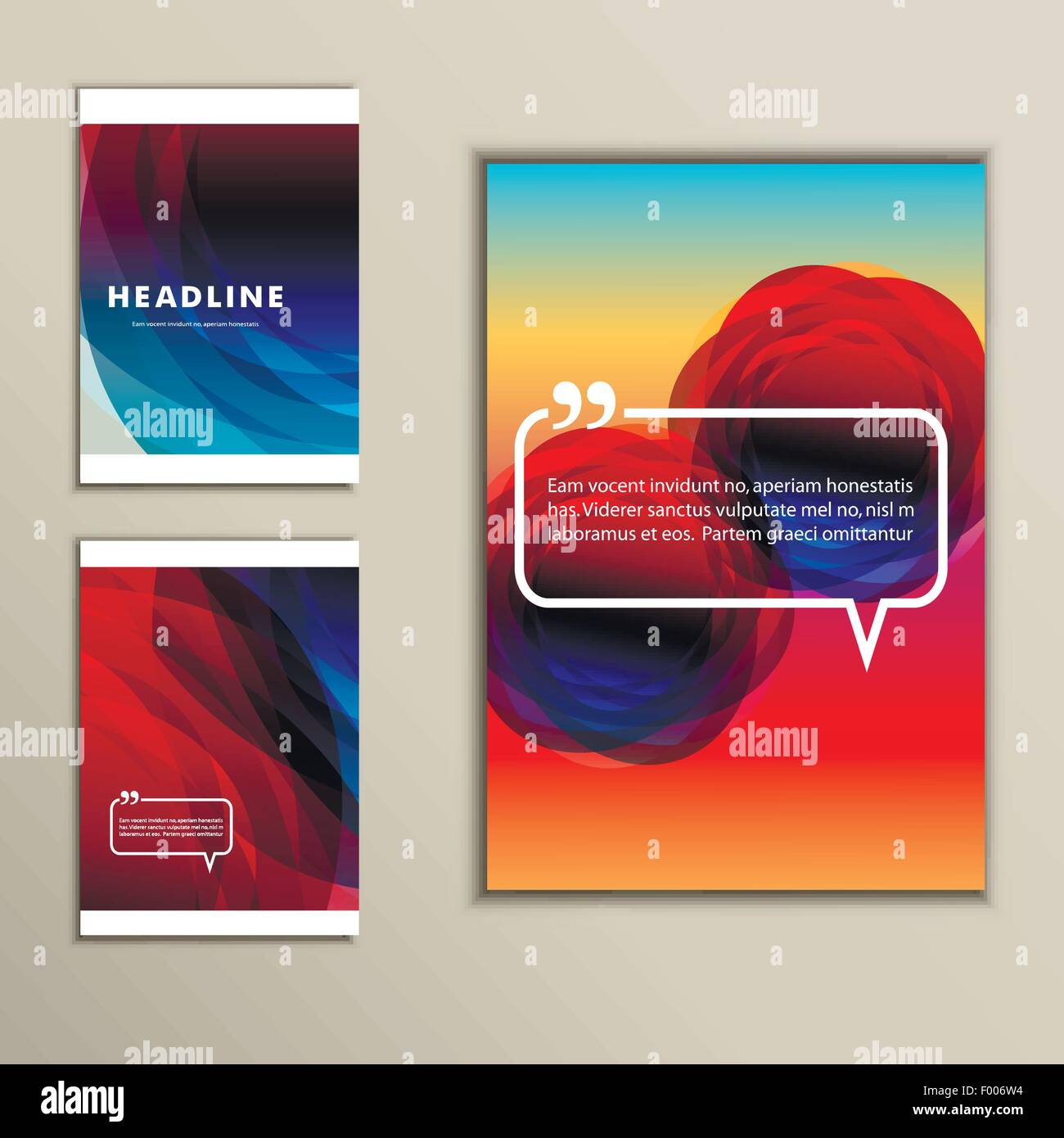 Set of banners for design in abstract style Stock Vector Image & Art ...