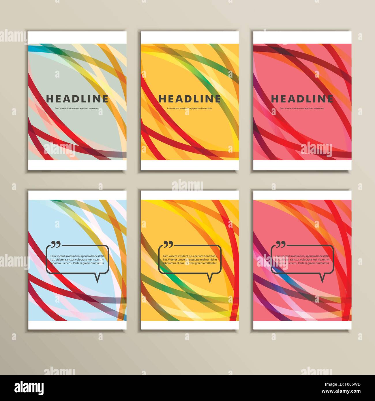 Set of color line banners for abstract design Stock Vector Image & Art ...