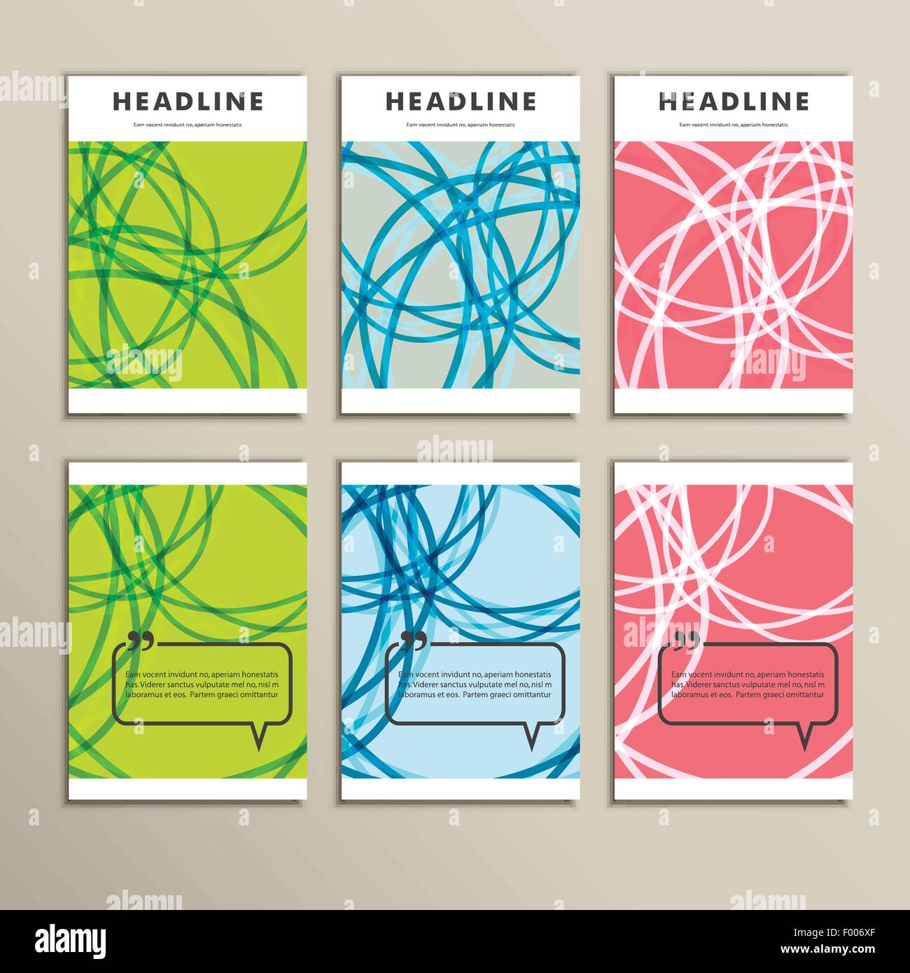 Set of color line banners for abstract design Stock Vector Image & Art ...