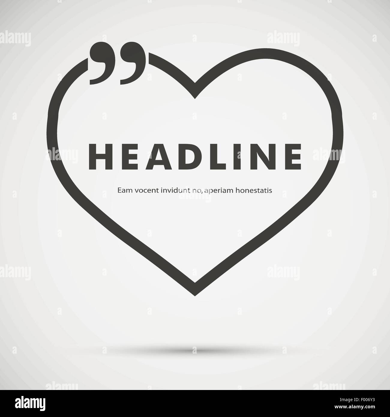 black heart with shadow on a white background Stock Vector Image & Art ...