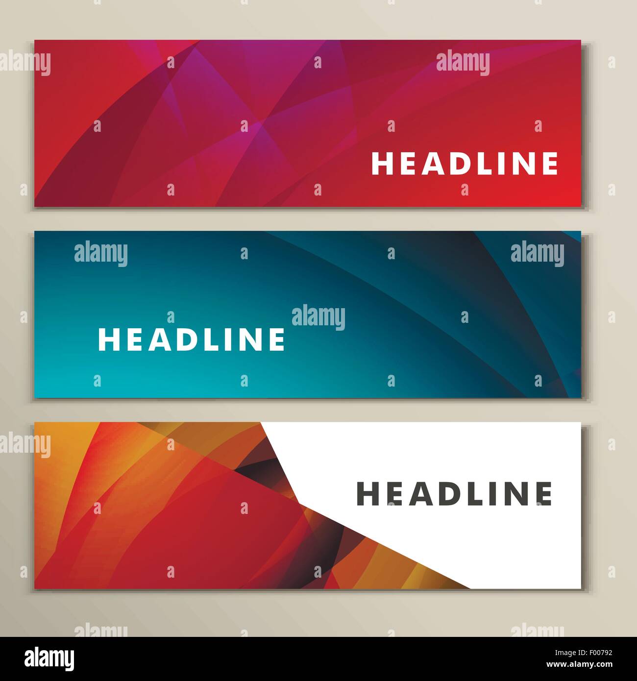 Set abstract backgrounds blue red and yellow Stock Vector Image & Art ...