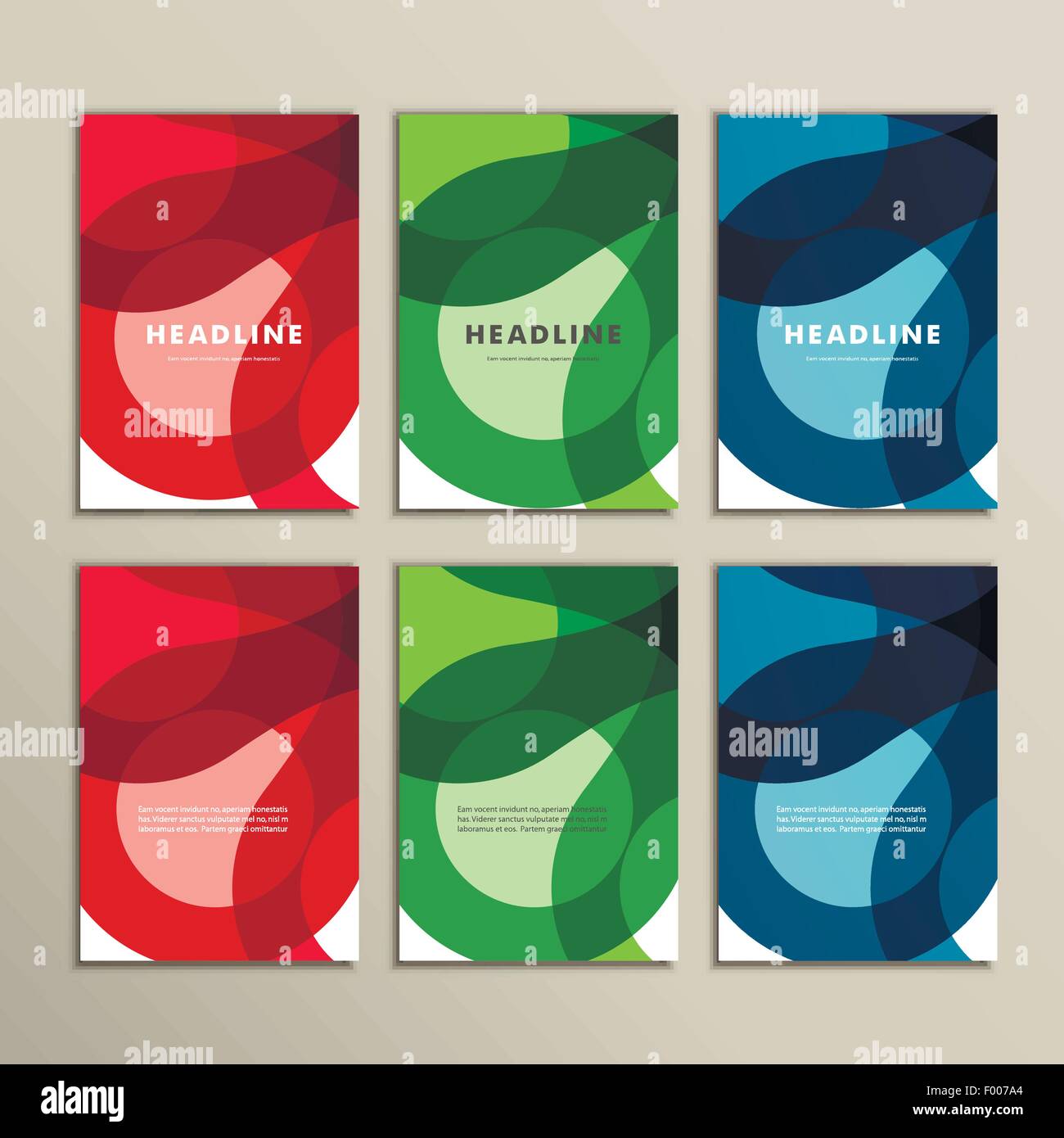 Set vector abstract color circle pattern background Stock Vector Image ...