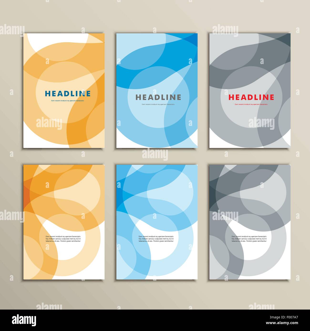 Set vector abstract color circle pattern background Stock Vector Image ...