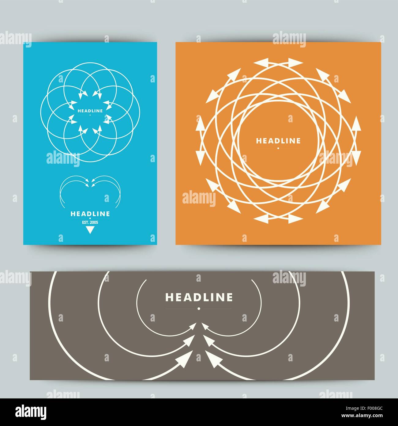 Set of colored banners with patterns arrows Stock Vector Image & Art ...