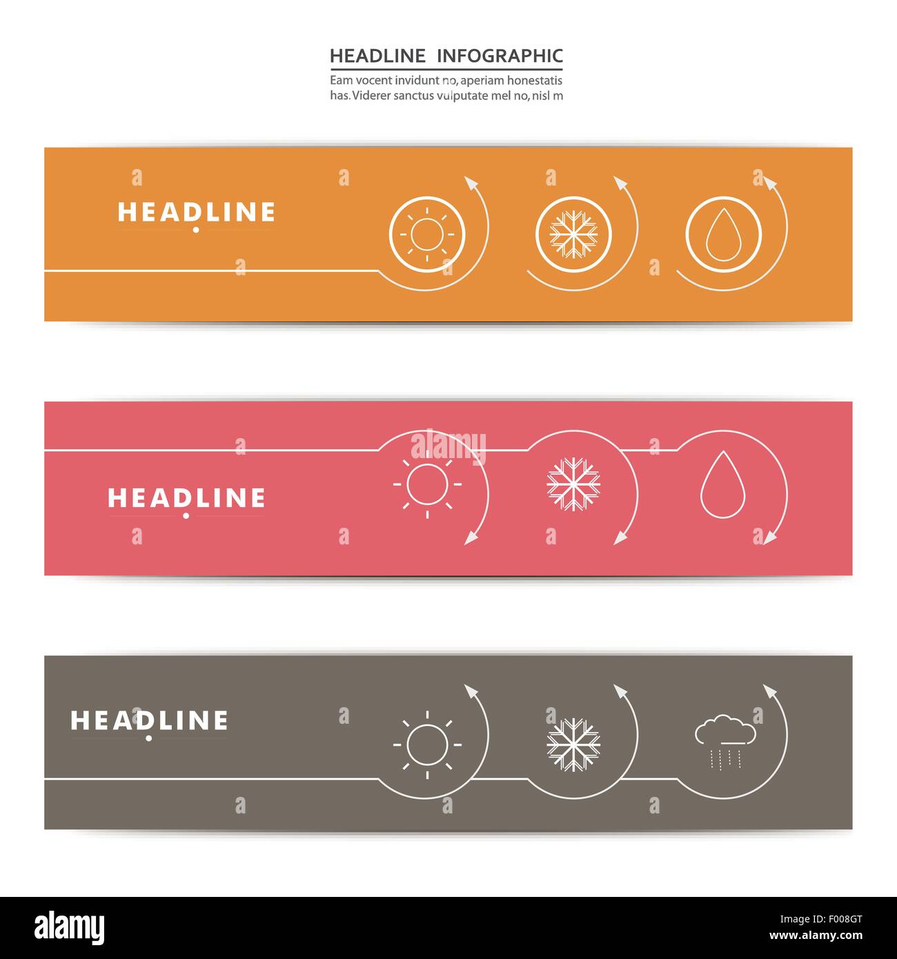 Weather elements set sun Stock Vector Images - Alamy
