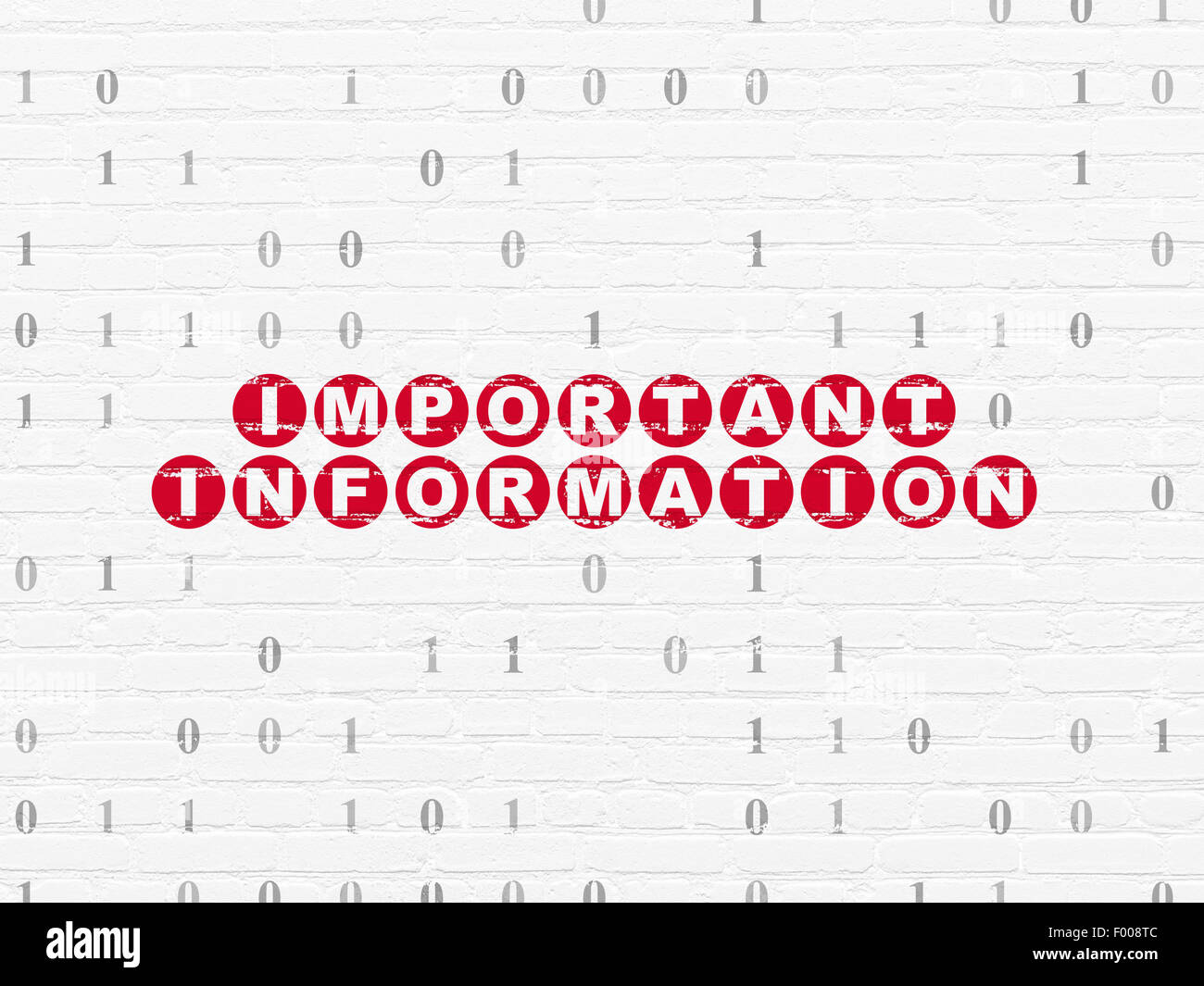 Data concept: Important Information on wall background Stock Photo - Alamy