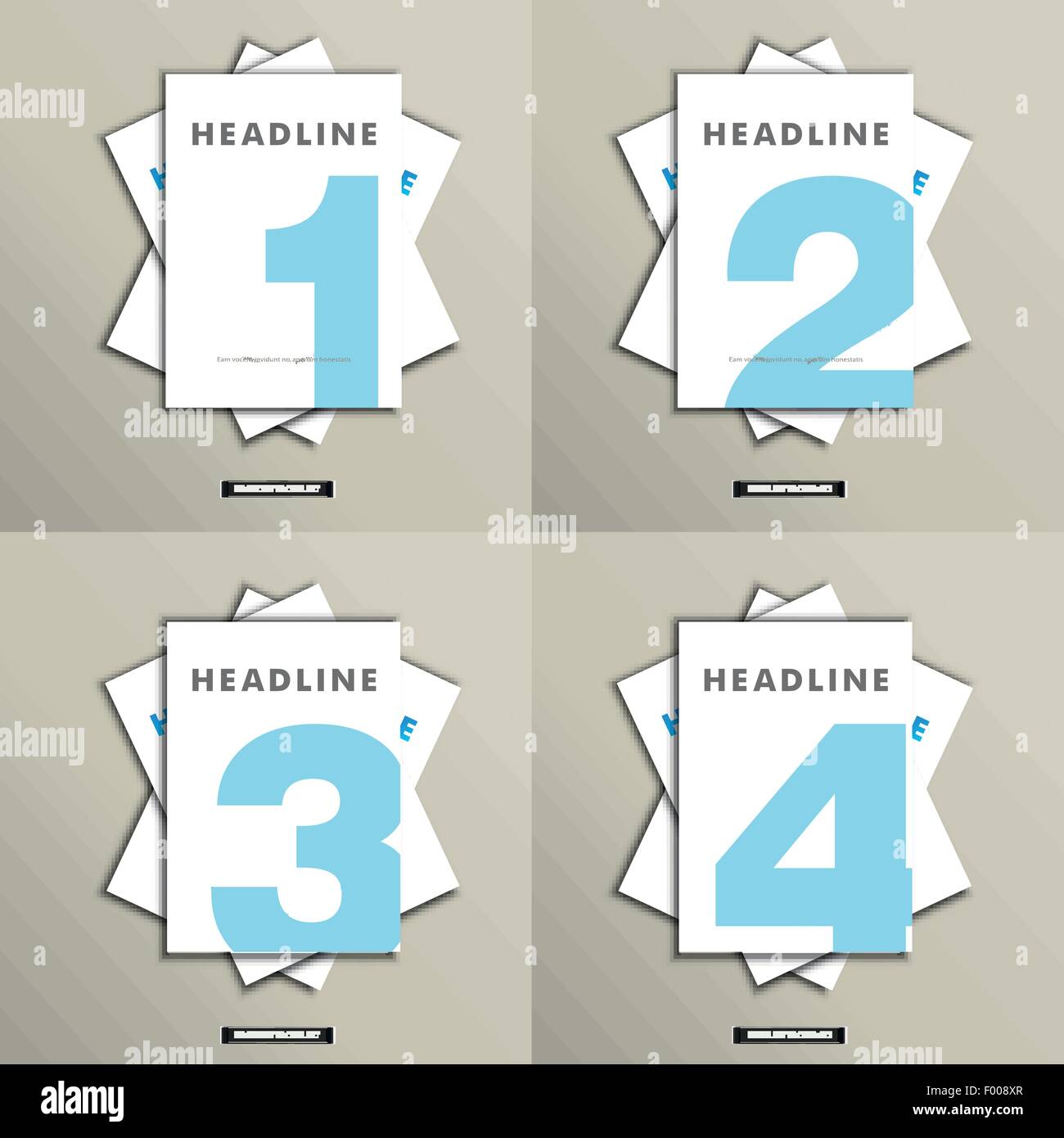 Vector set of brochures with numbers on the cover Stock Vector Image ...
