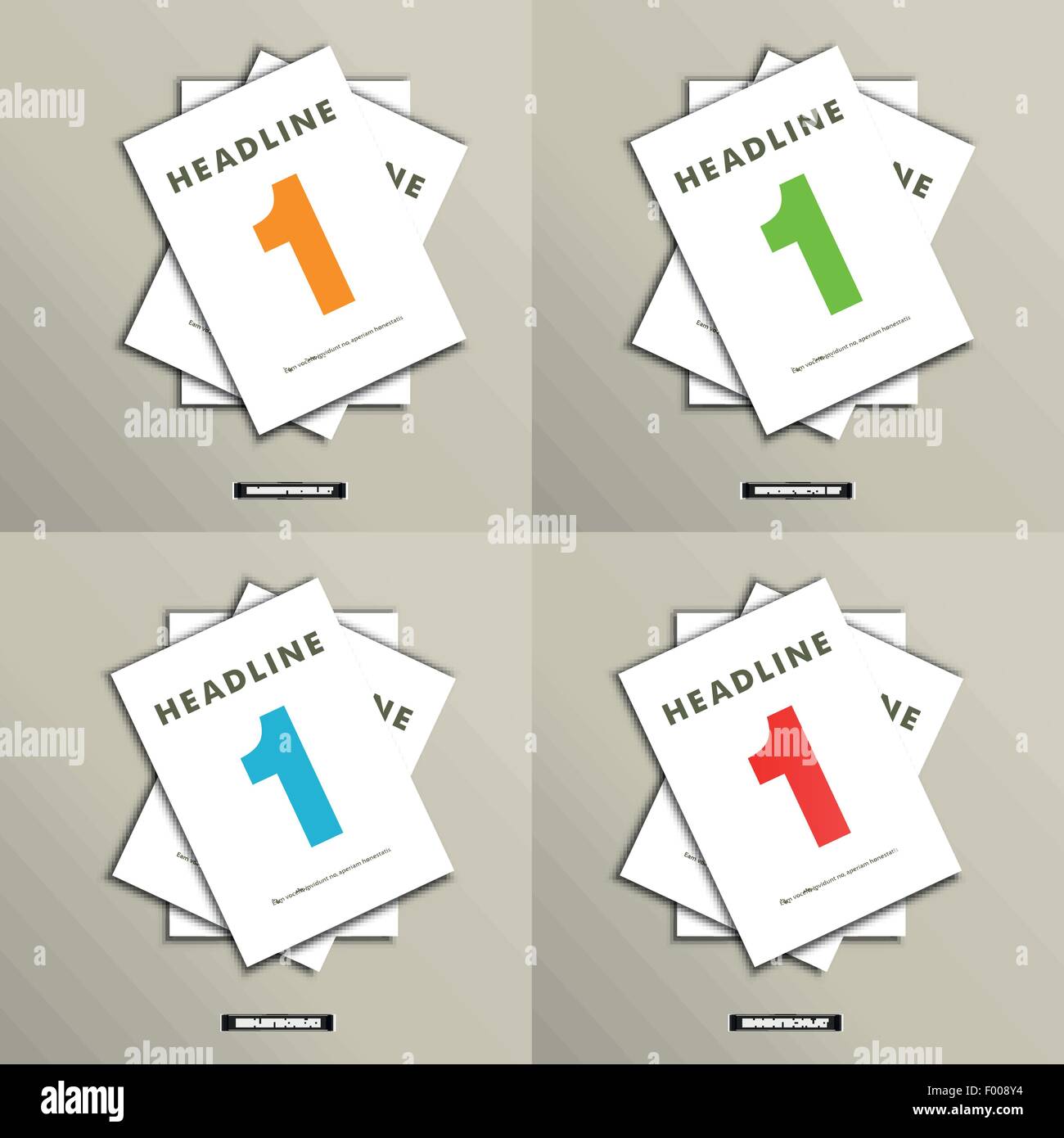 Set of brochures with number on title page Stock Vector Image & Art - Alamy