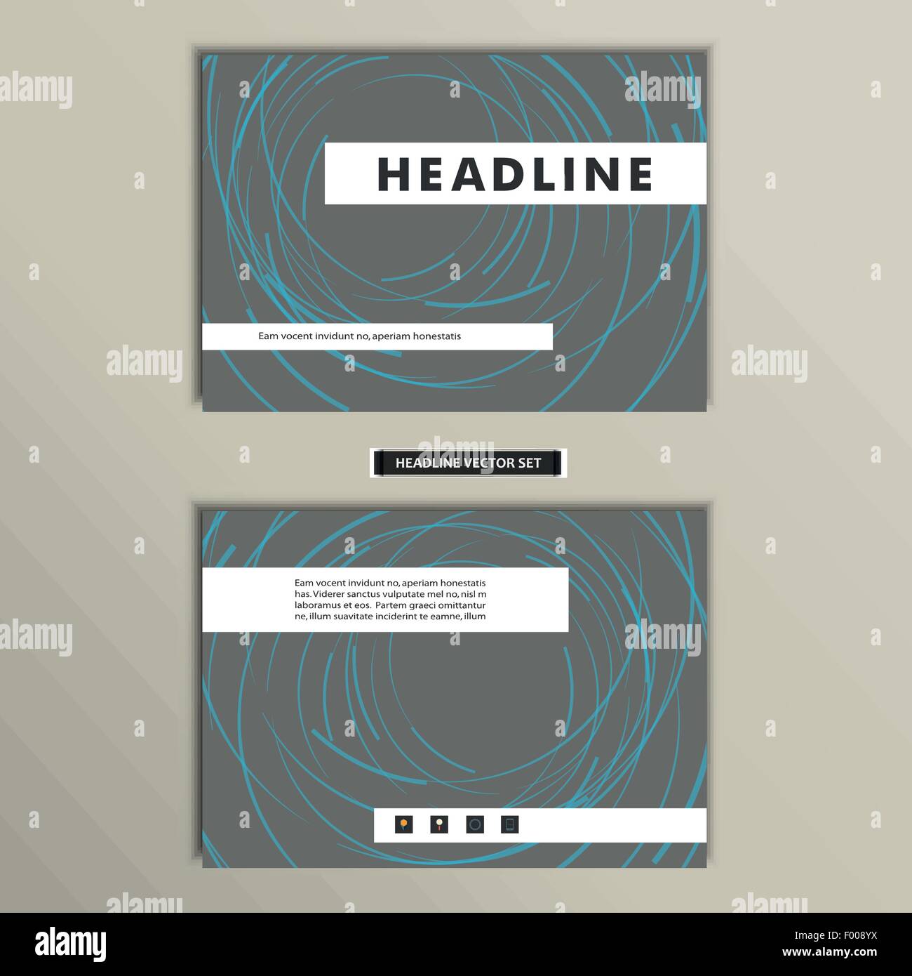 Book cover with abstract colored lines and circles Stock Vector Image ...