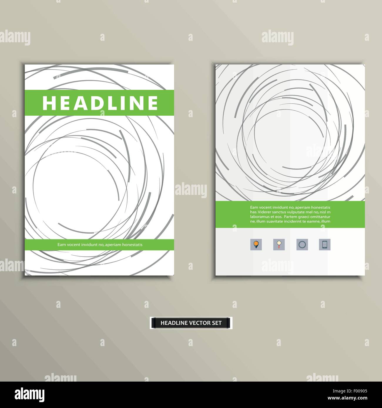 Book cover with abstract colored lines and circles Stock Vector Image ...