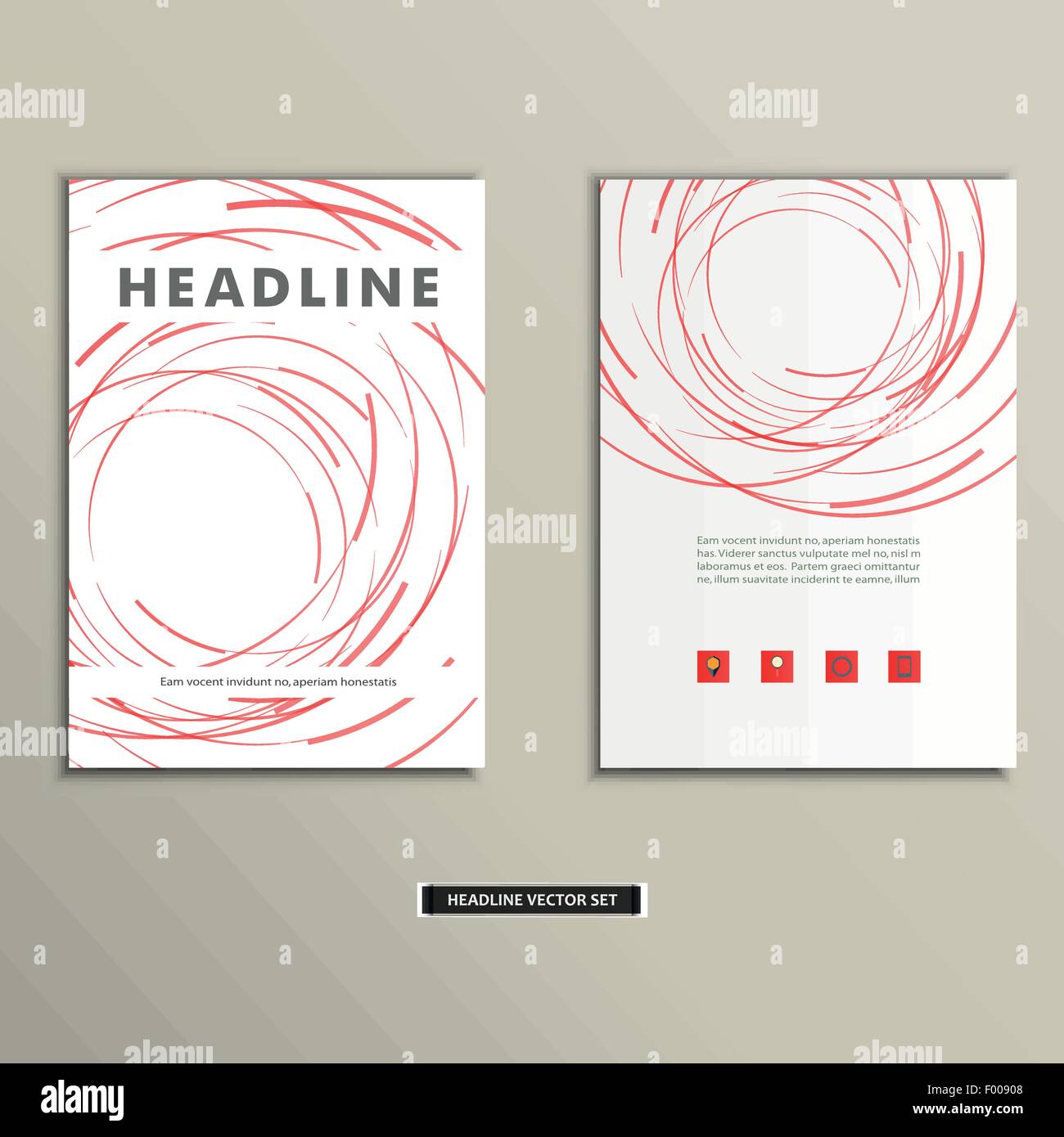 Book cover with abstract colored lines and circles Stock Vector Image ...