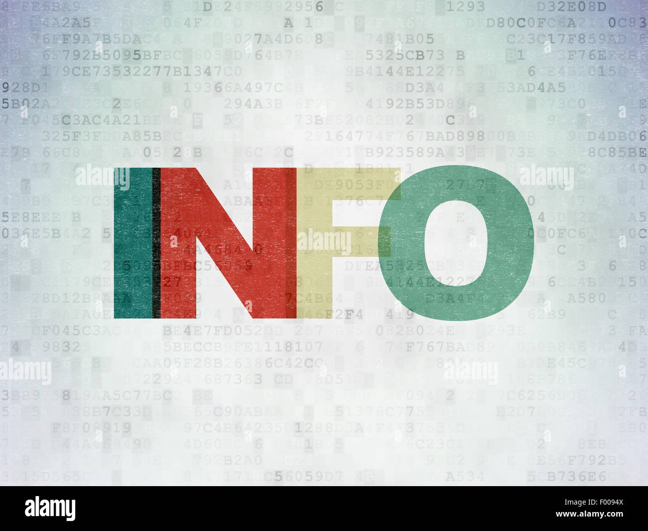 Information concept: Info on Digital Paper background Stock Photo - Alamy