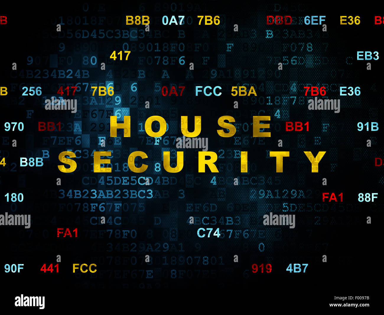 Safety concept: House Security on Digital background Stock Photo - Alamy