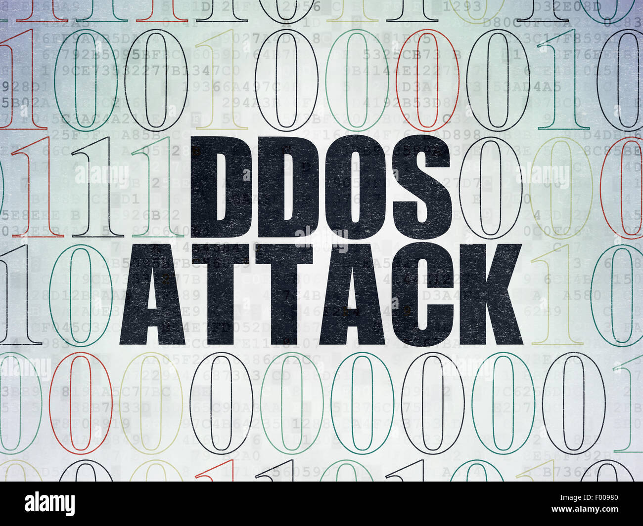 Privacy concept: DDOS Attack on Digital Paper background Stock Photo ...