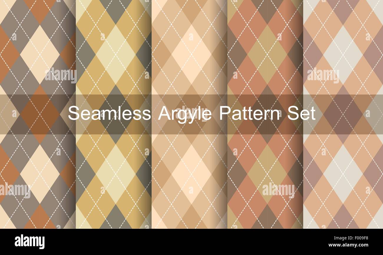 Seamless argyle pattern. Diamond shapes background. Vector set Stock Vector Image & Art - Alamy