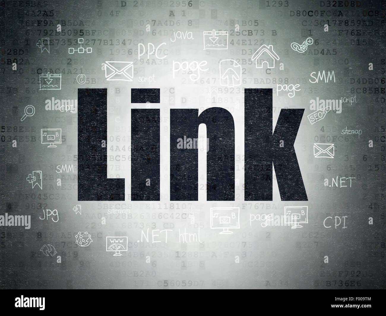 Web development concept: Link on Digital Paper background Stock Photo ...