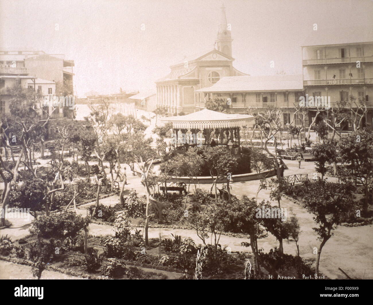 Ismailia, Egypt - 1880s - The Ferdinand de Lesseps Square in Ismailia ...