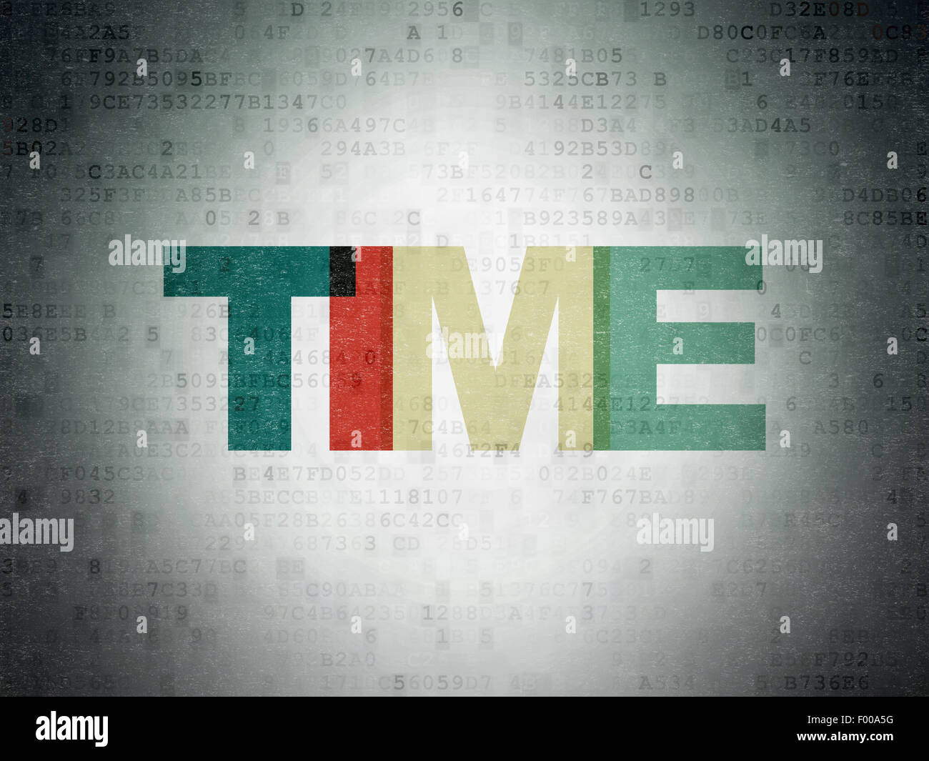Timeline concept: Time on Digital Paper background Stock Photo - Alamy