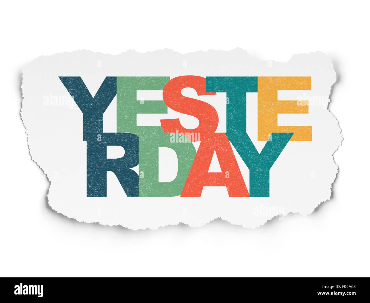 Timeline concept: Yesterday on Torn Paper background Stock Photo - Alamy