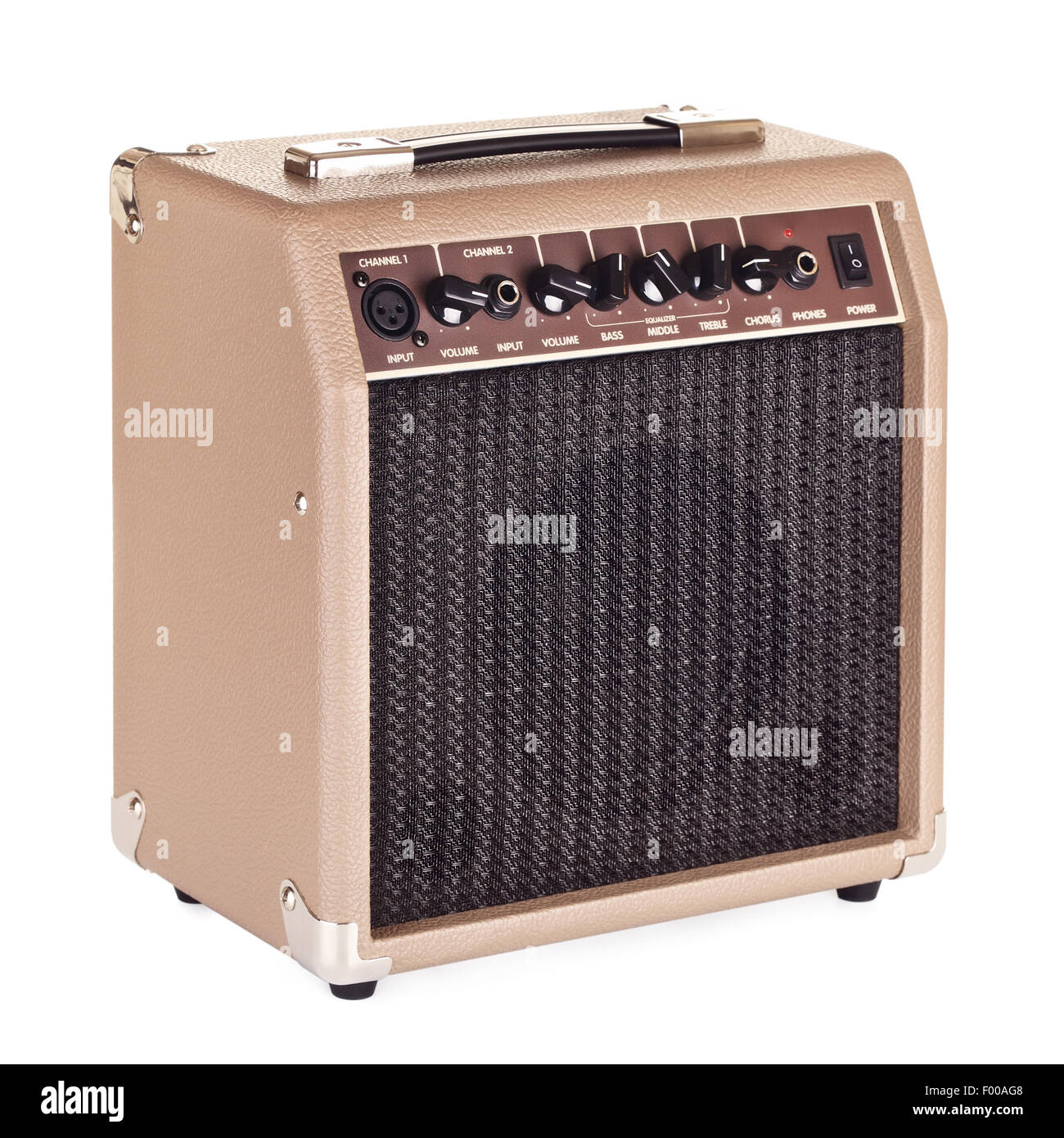 brown guitar combo amplifier, isolated on white Stock Photo - Alamy
