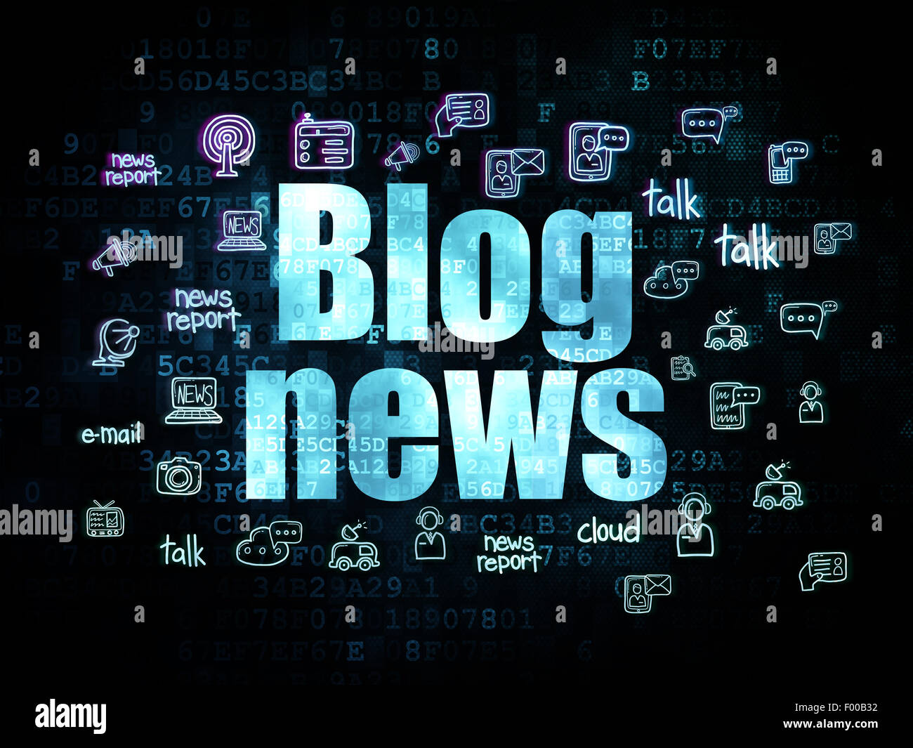 News concept: Blog News on Digital background Stock Photo - Alamy