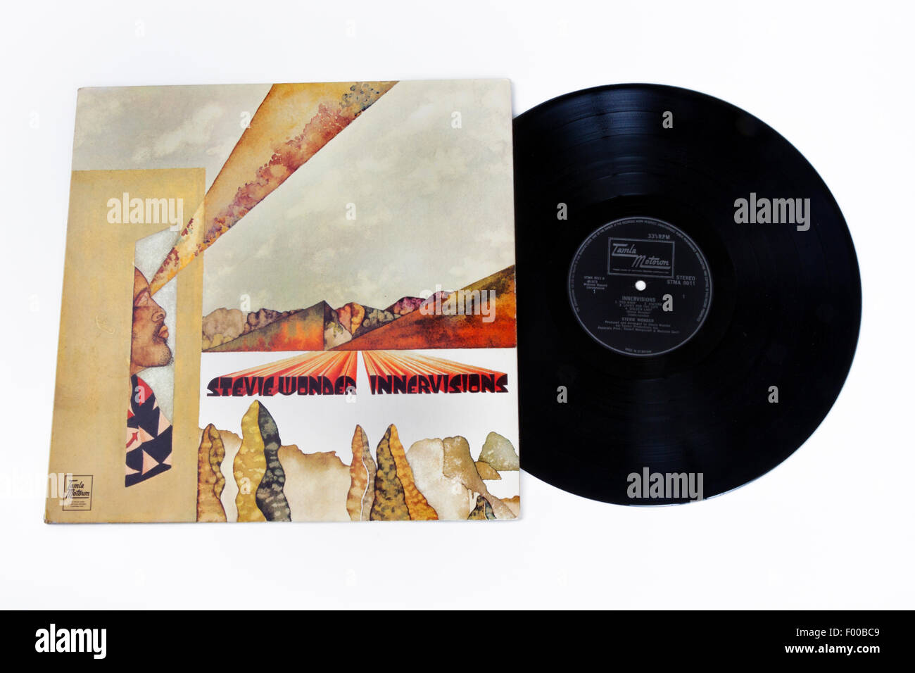 Stevie Wonder Innervisions record album cover Stock Photo - Alamy
